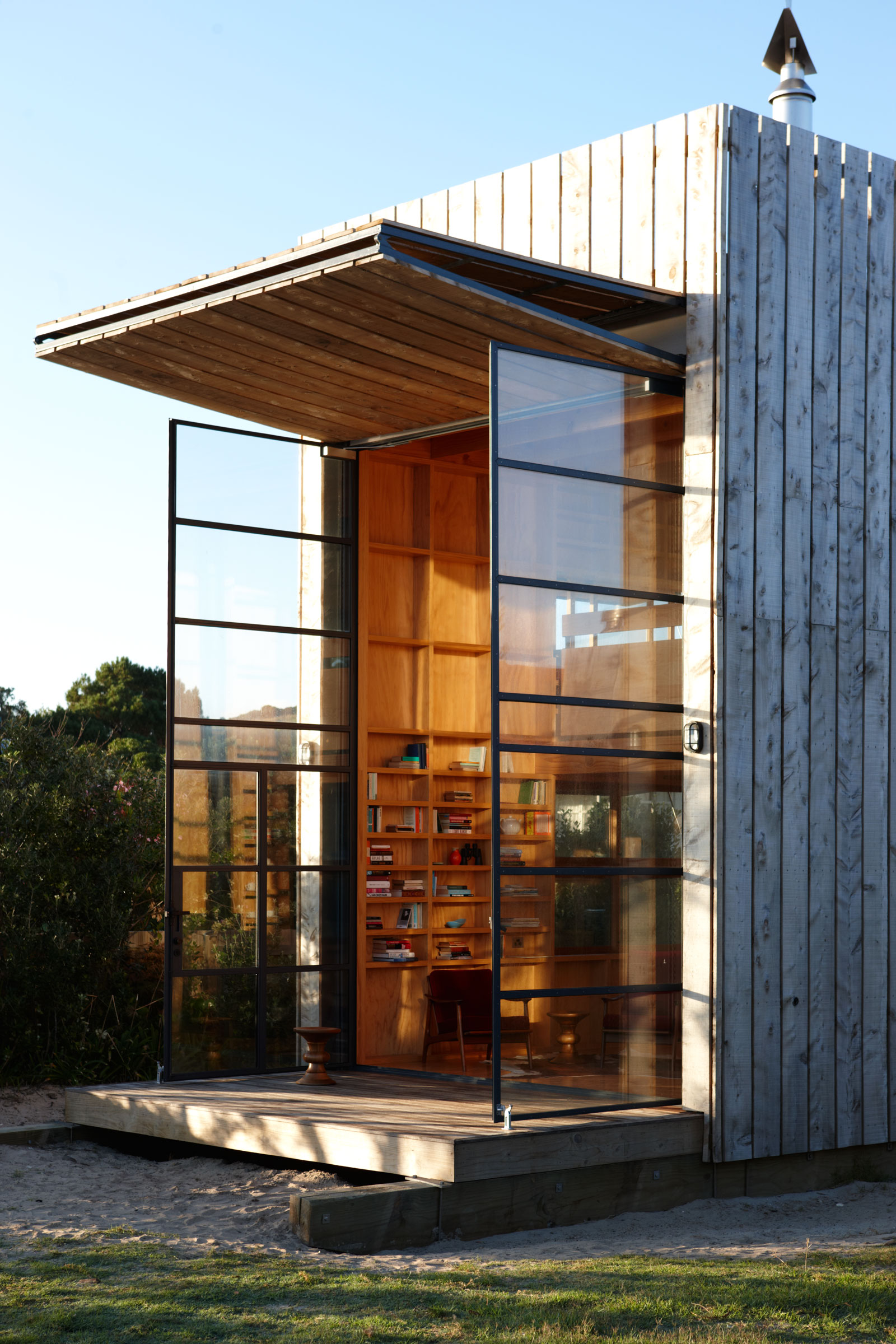 Hut on Sleds by Crosson Architects - New Zealand Beach Shack Design