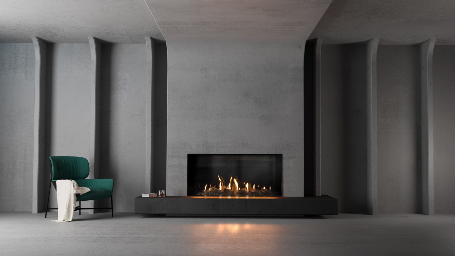Linear50 Deep by Ambe - Stoke Fireplace Studio - The Local Project