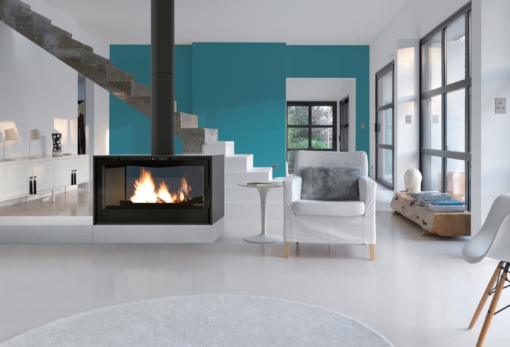 Suspended Wood Fireplace by Sculpt Fireplace Collection - Product ...