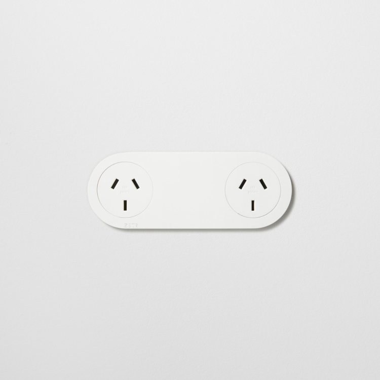12 Surface Double Outlet in White by ZETR - The Local Project