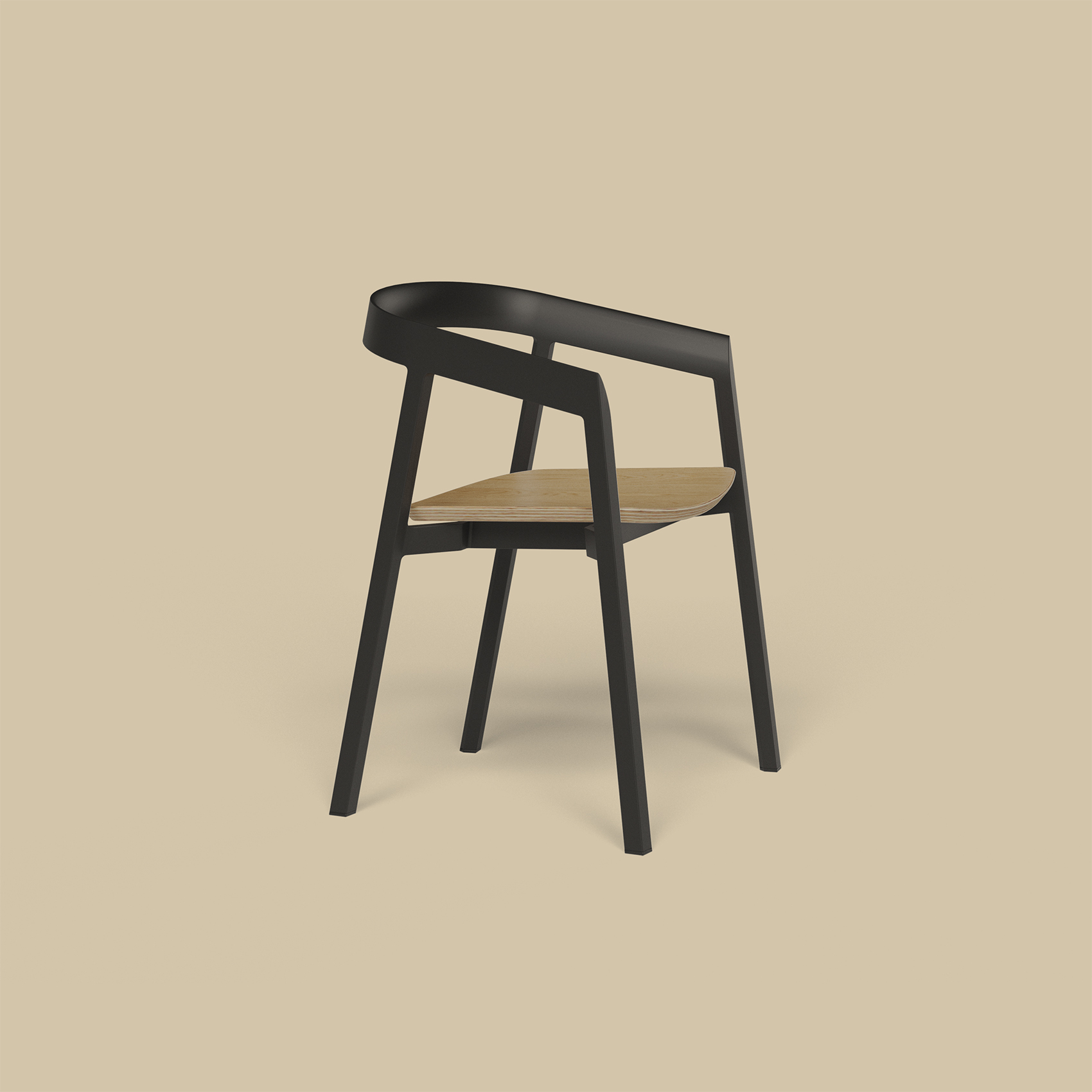 Mornington Stacking Chair with Aluminium Seat by Measured - Product ...
